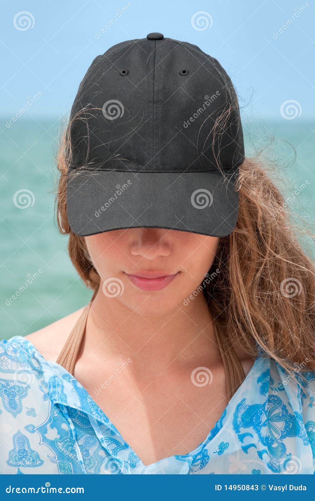 Girl with Black Baseball Cap Stock Image - Image of beauty, female ...