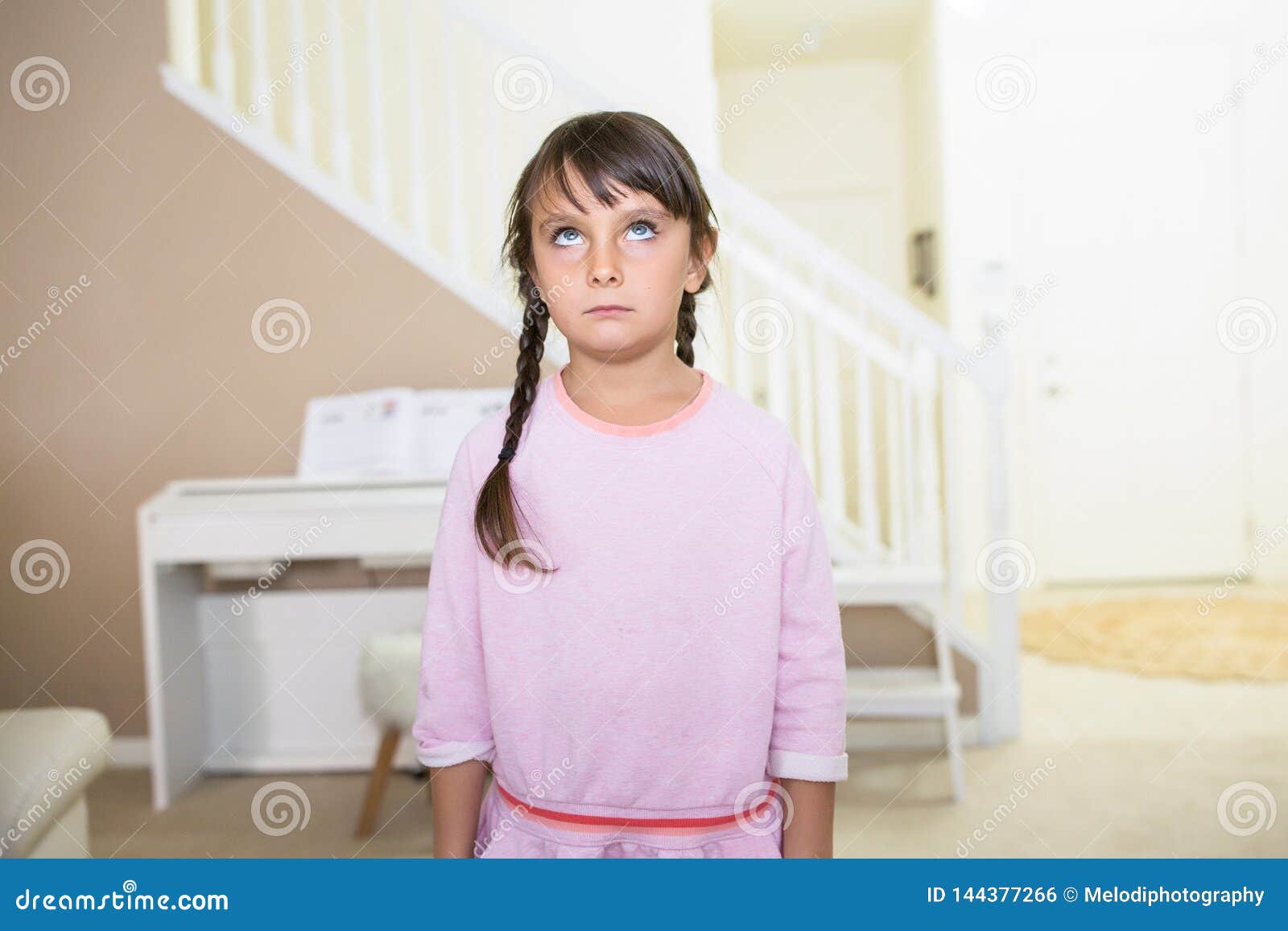 Girl with a Blank Expression Stock Photo - Image of candid, colored ...