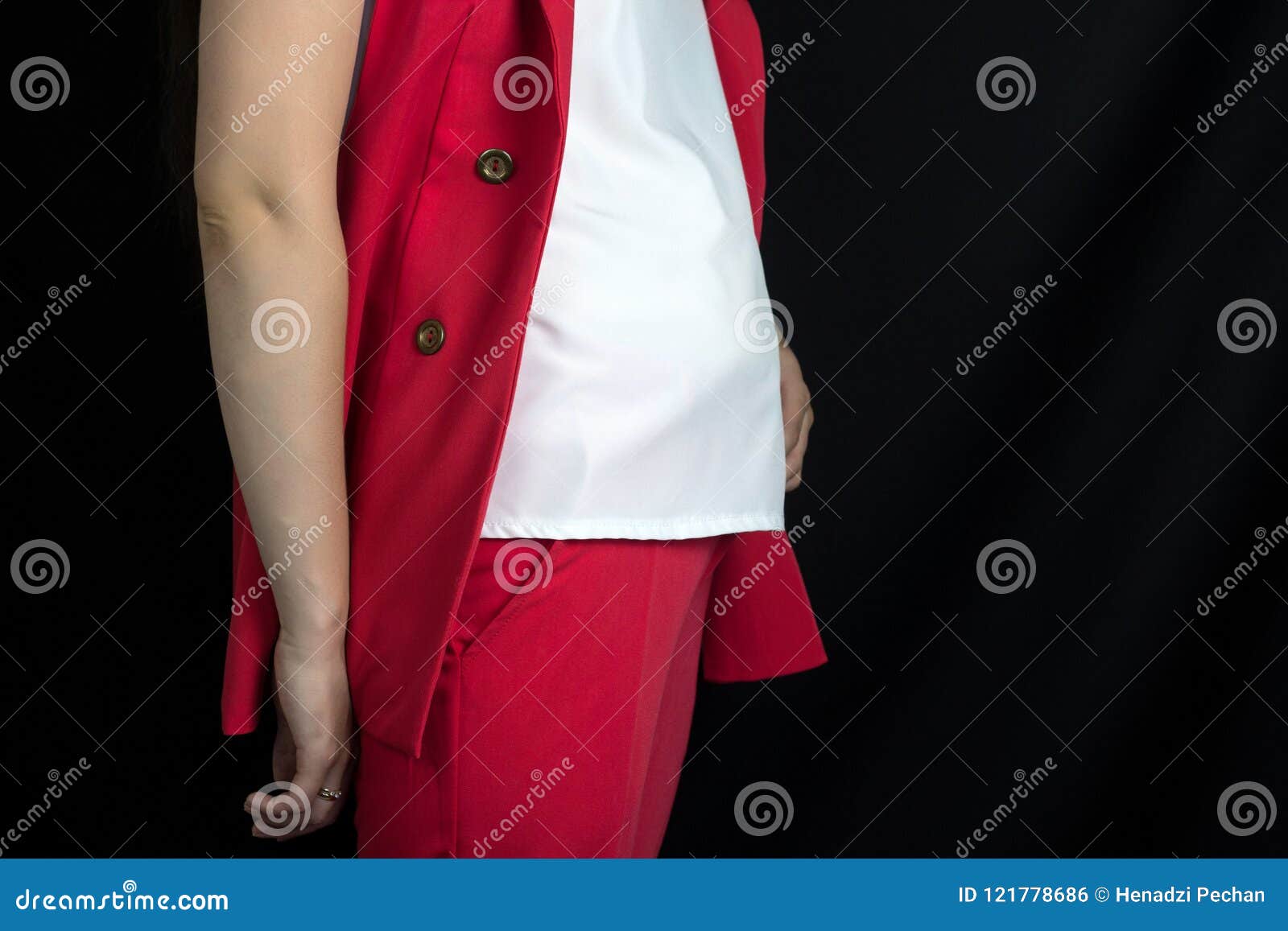 Bloated Girl Sitting On Wooden Construction Royalty Free Stock Image
