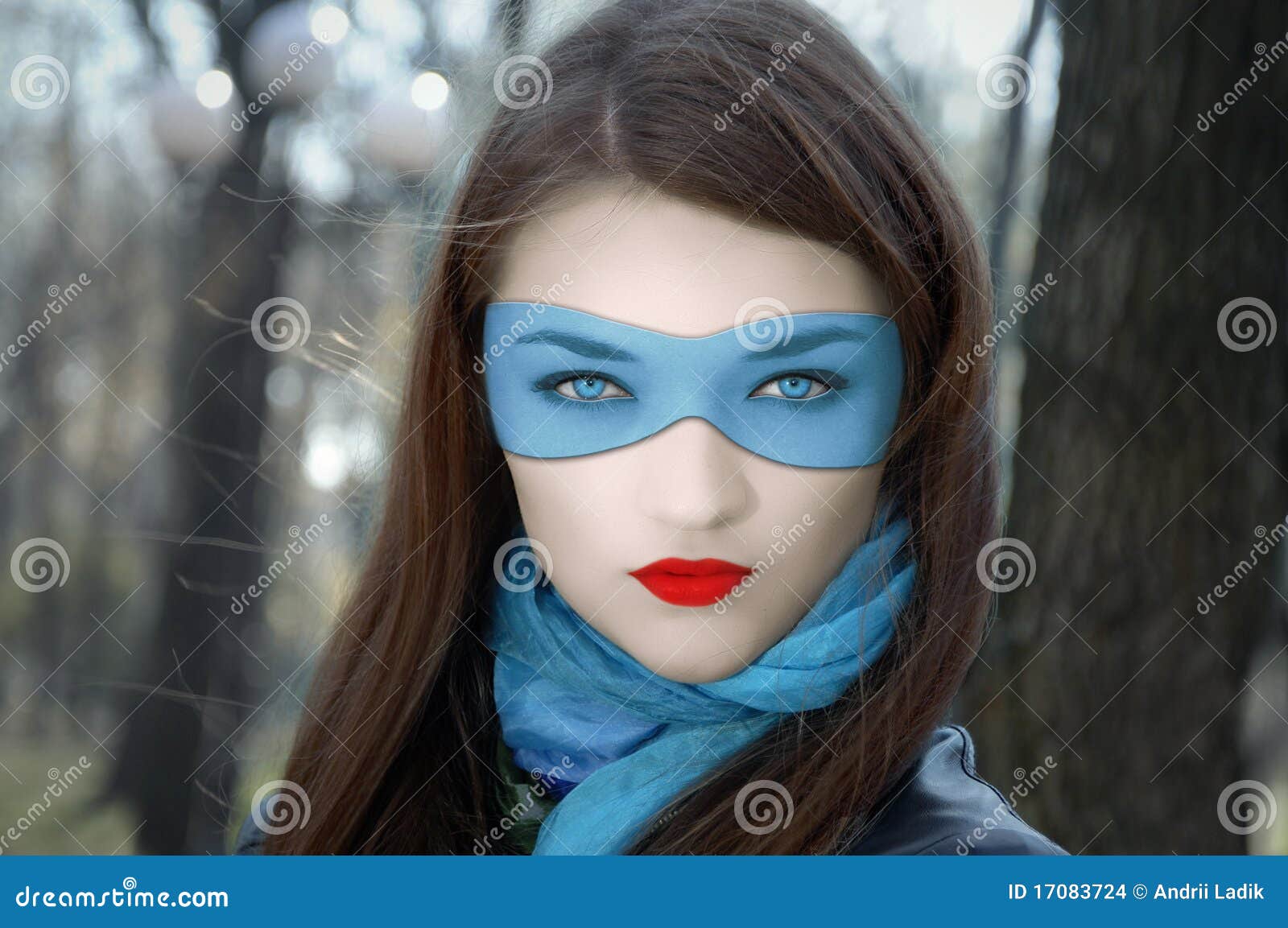 Girl in blue mask stock photo. Image of fashion, beauty - 17083724