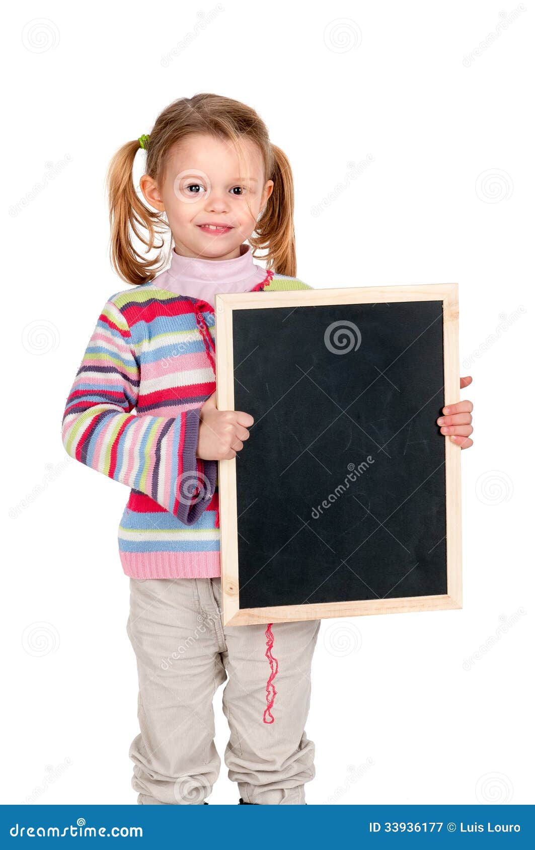 Girl with board stock image. Image of female, small, happiness - 33936177
