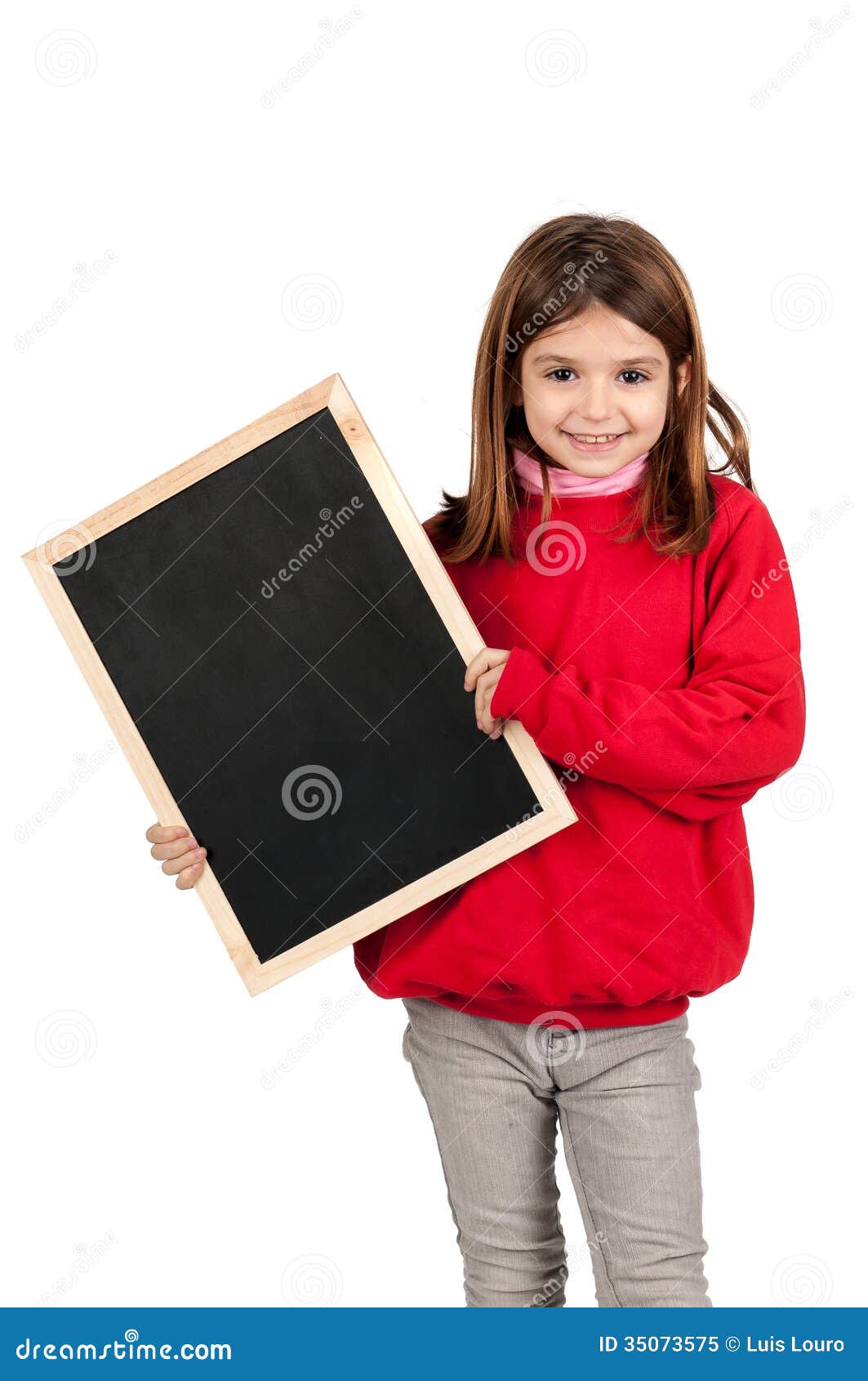 Girl with board stock image. Image of isolated, people - 35073575