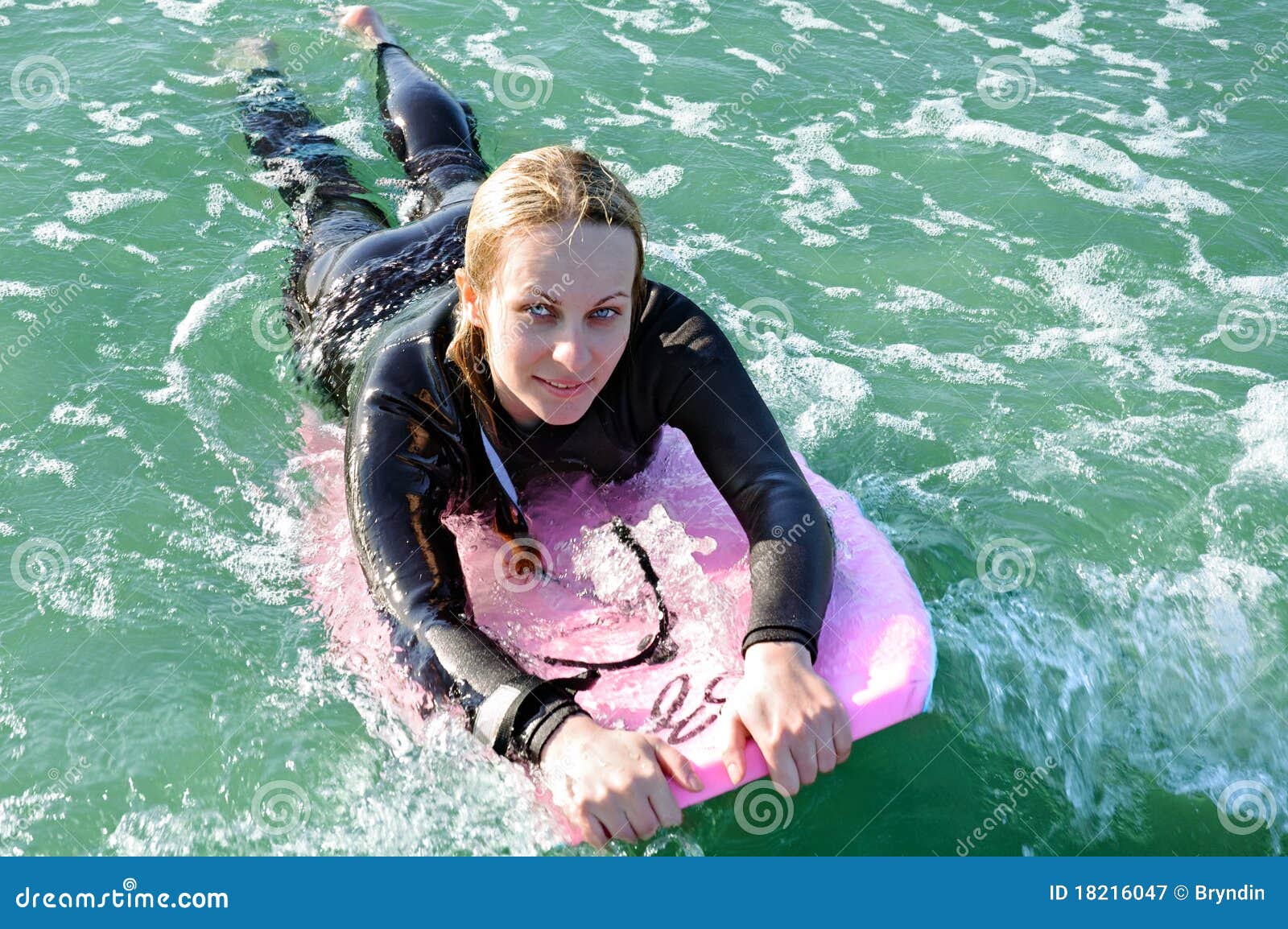 Girl on a boogieboard stock image. Image of boogie, athletes - 18216047