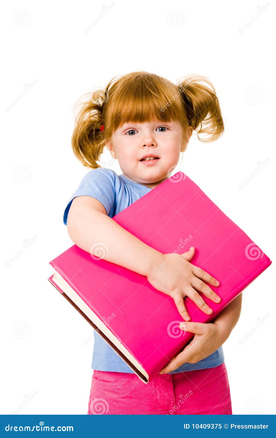 Girl with book stock image. Image of positive, childhood - 10409375