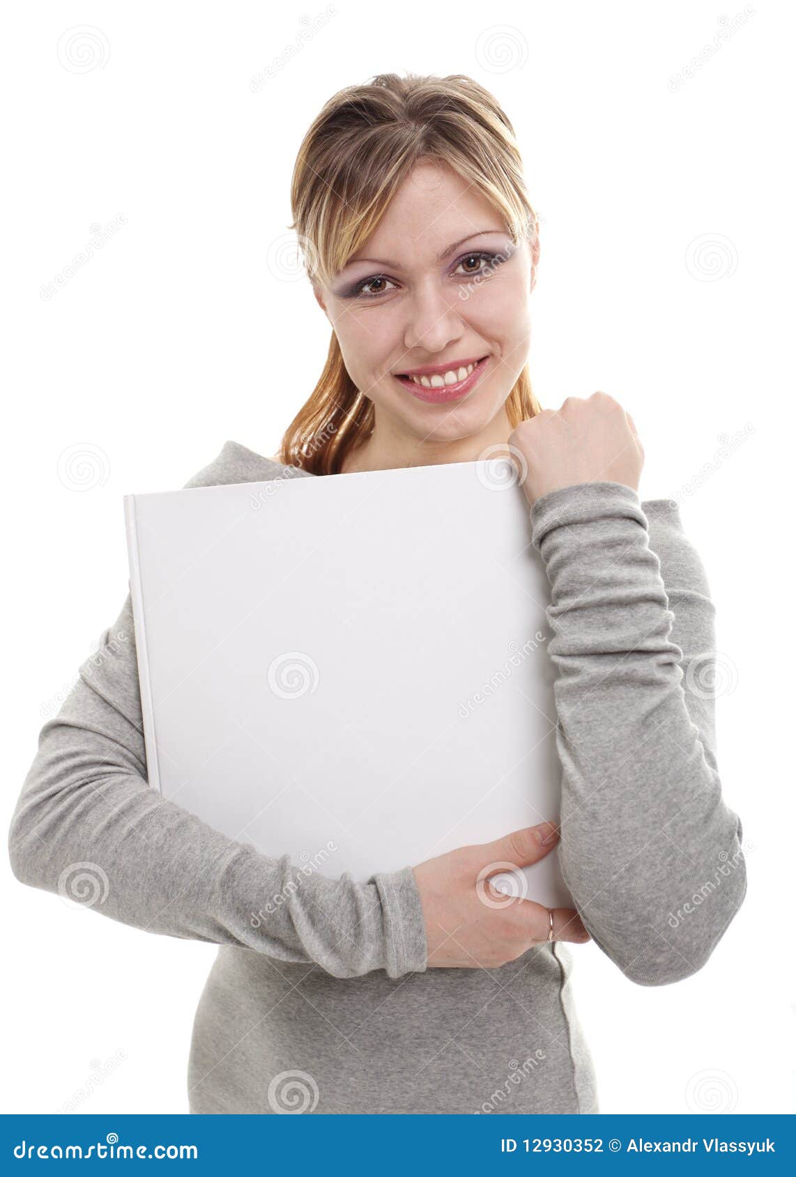 Girl with book stock photo. Image of holding, hand, eyes - 12930352