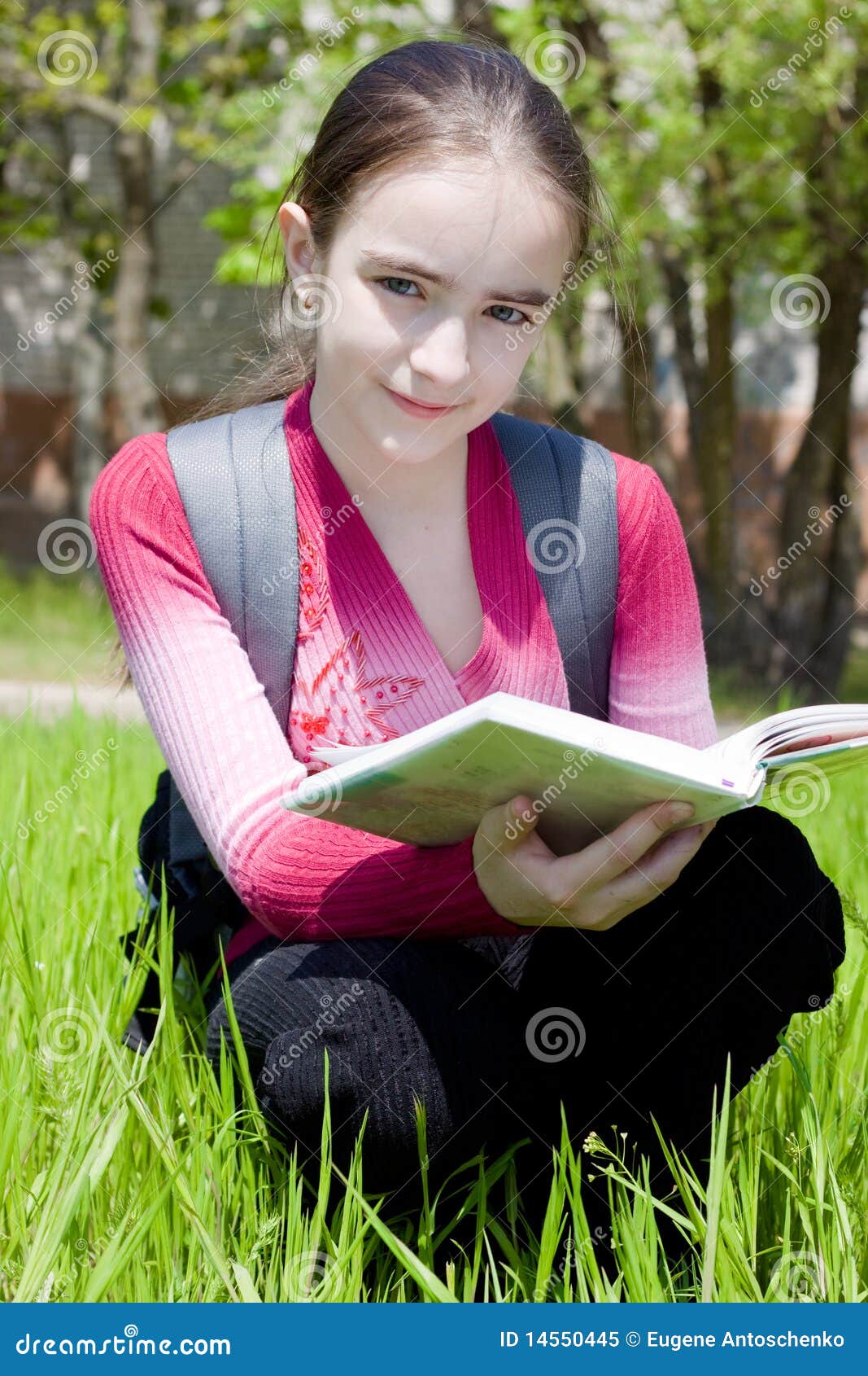 Girl with book stock image. Image of study, schoolgirl - 14550445