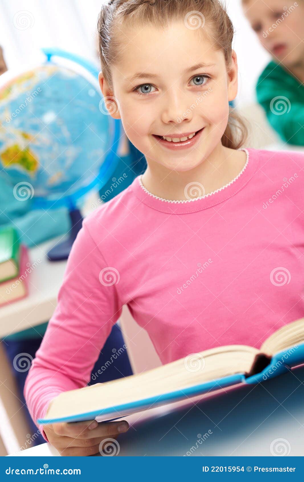 Girl with book stock photo. Image of classroom, person - 22015954