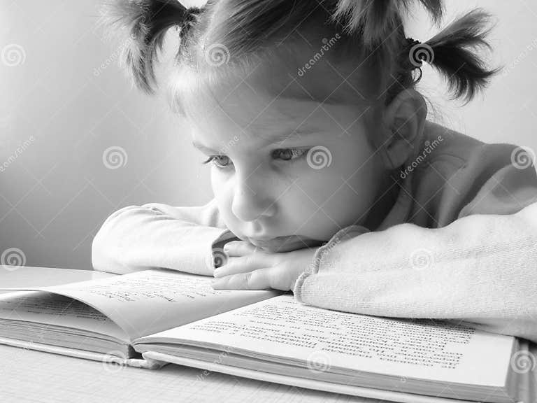 Girl with book stock photo. Image of childhood, freckles - 2212690