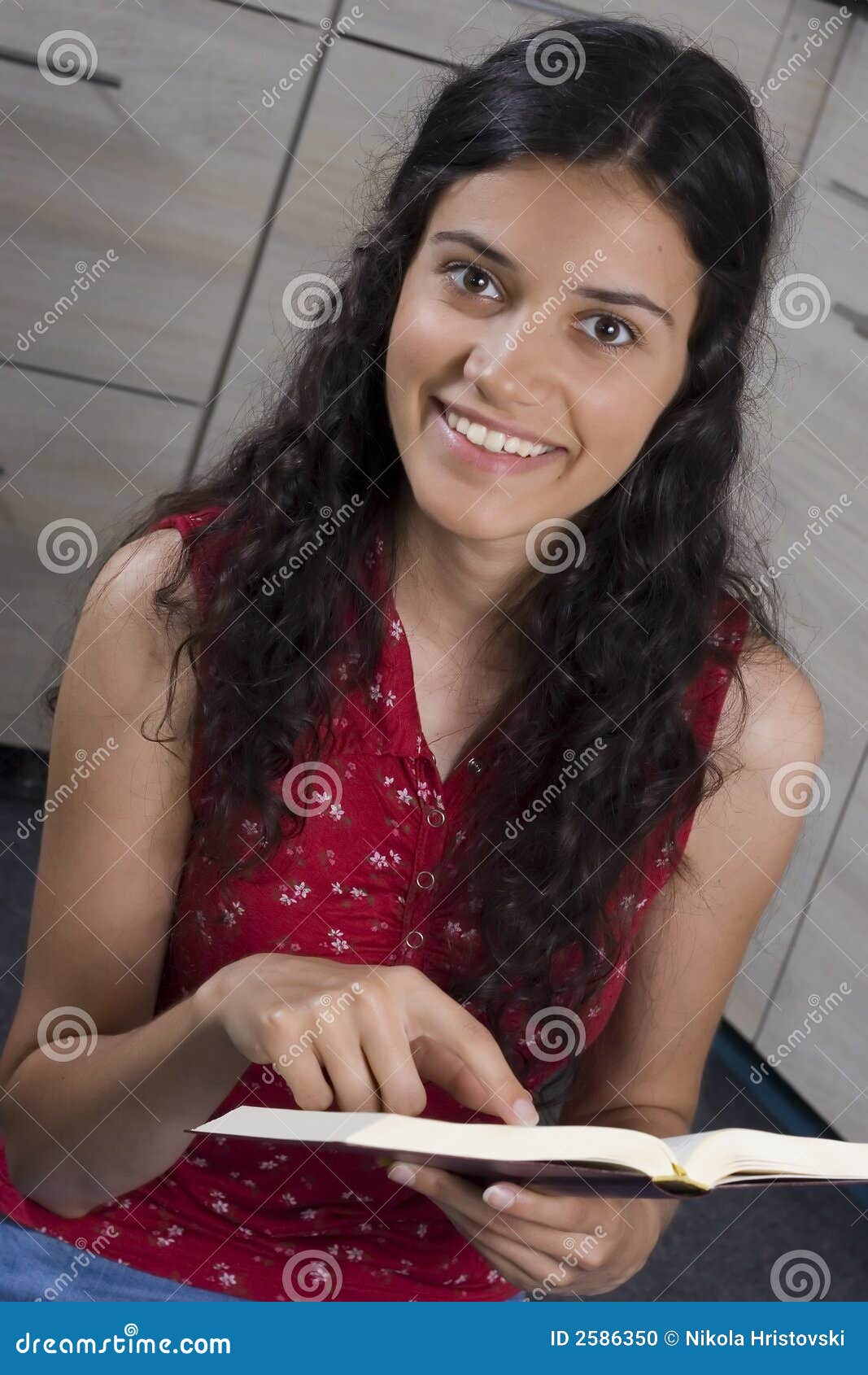 Girl with book stock photo. Image of lesson, high, college - 2586350