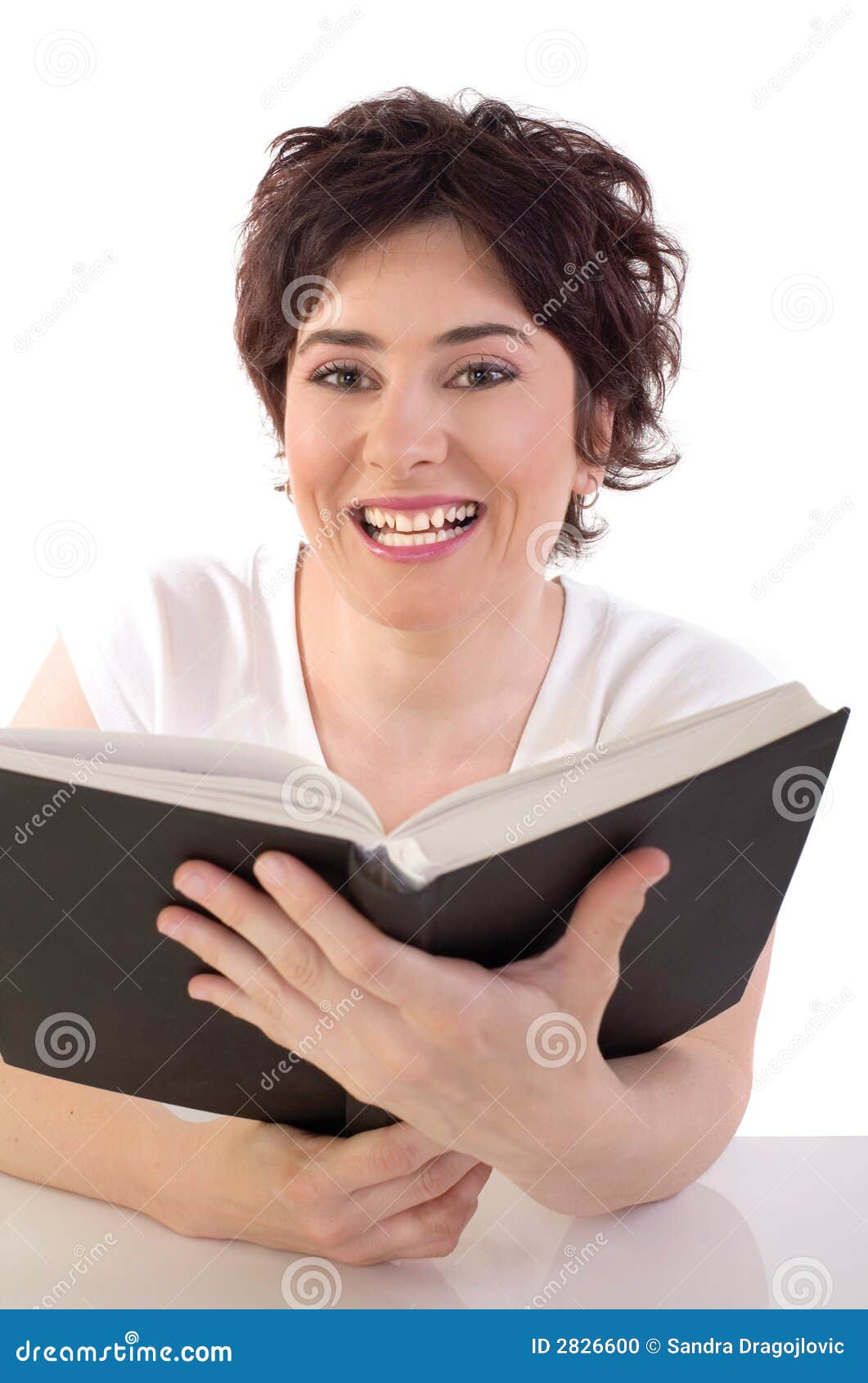 Girl and the book stock photo. Image of novel, positivity - 2826600