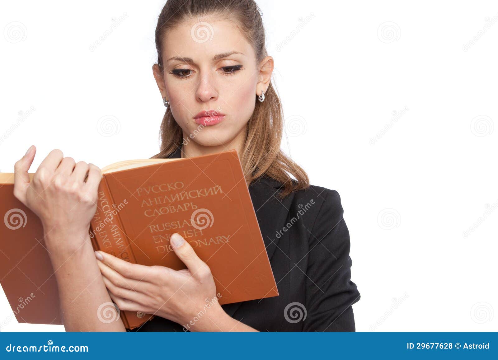 Girl with a book stock photo. Image of portrait, knowledge - 29677628