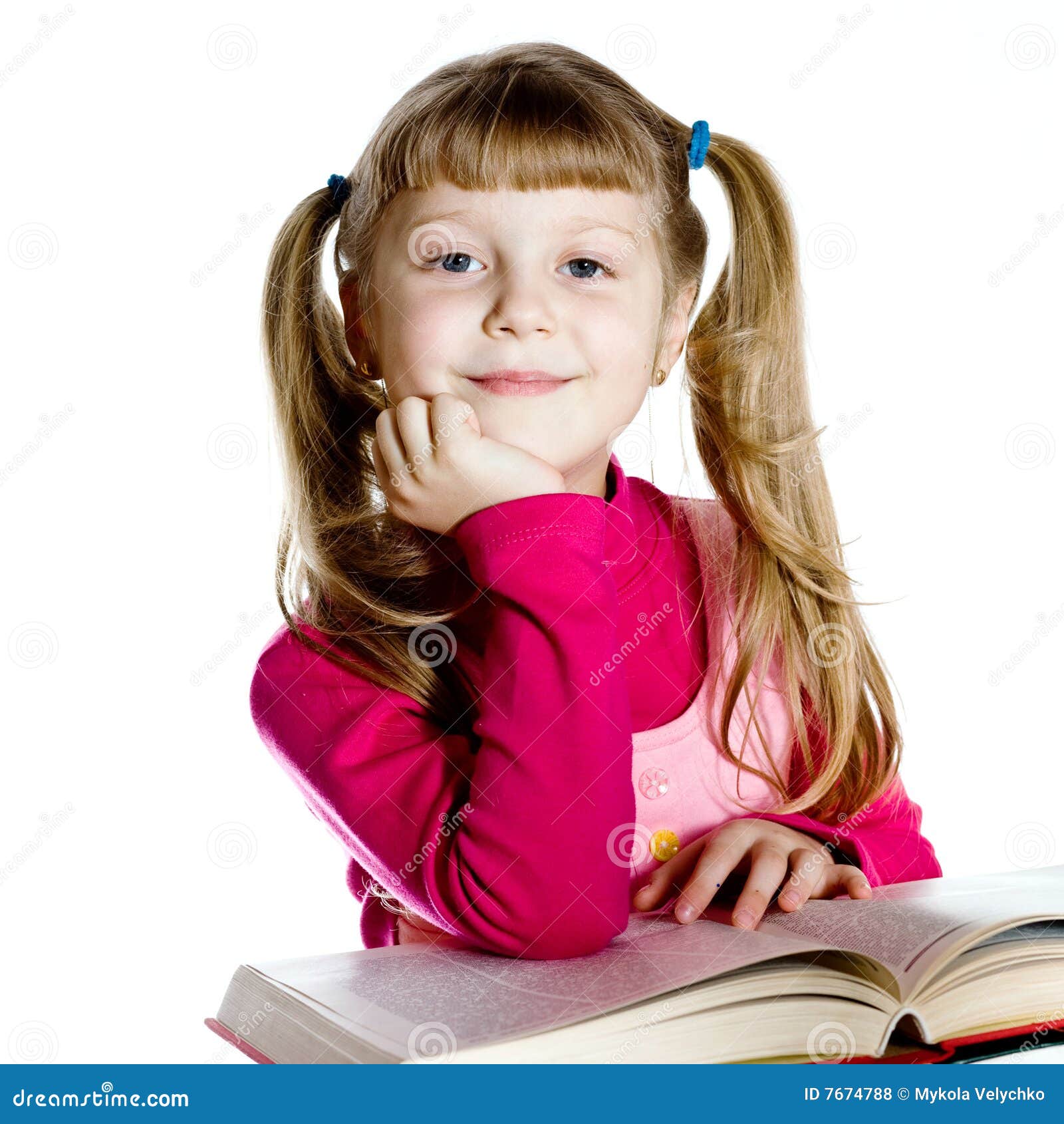Girl with book stock photo. Image of cute, person, learning - 7674788