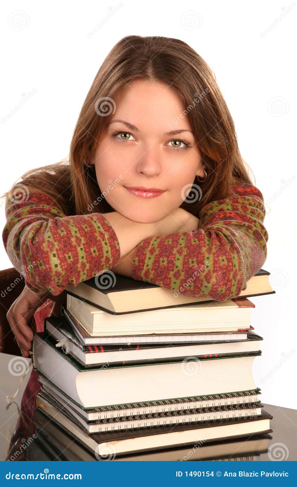 Girl with books stock photo. Image of study, learn, knowledge - 1490154