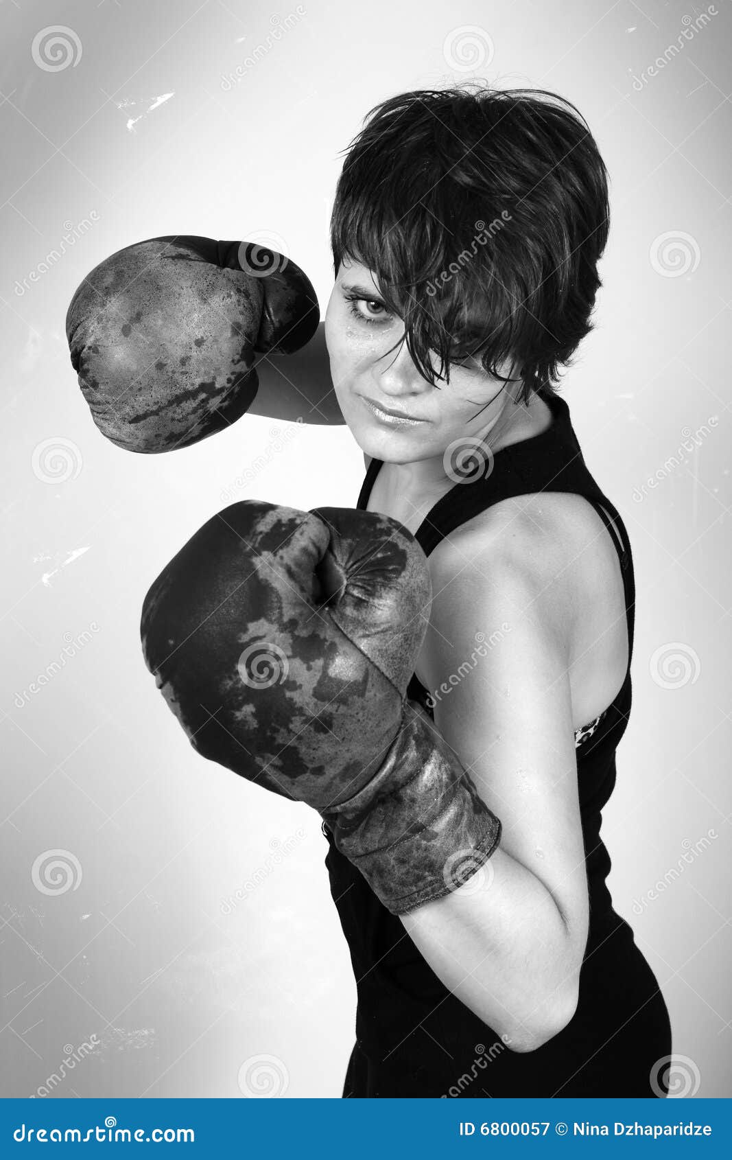 Girl boxer stock image. Image of caucasian, fighting, aggression - 6800057