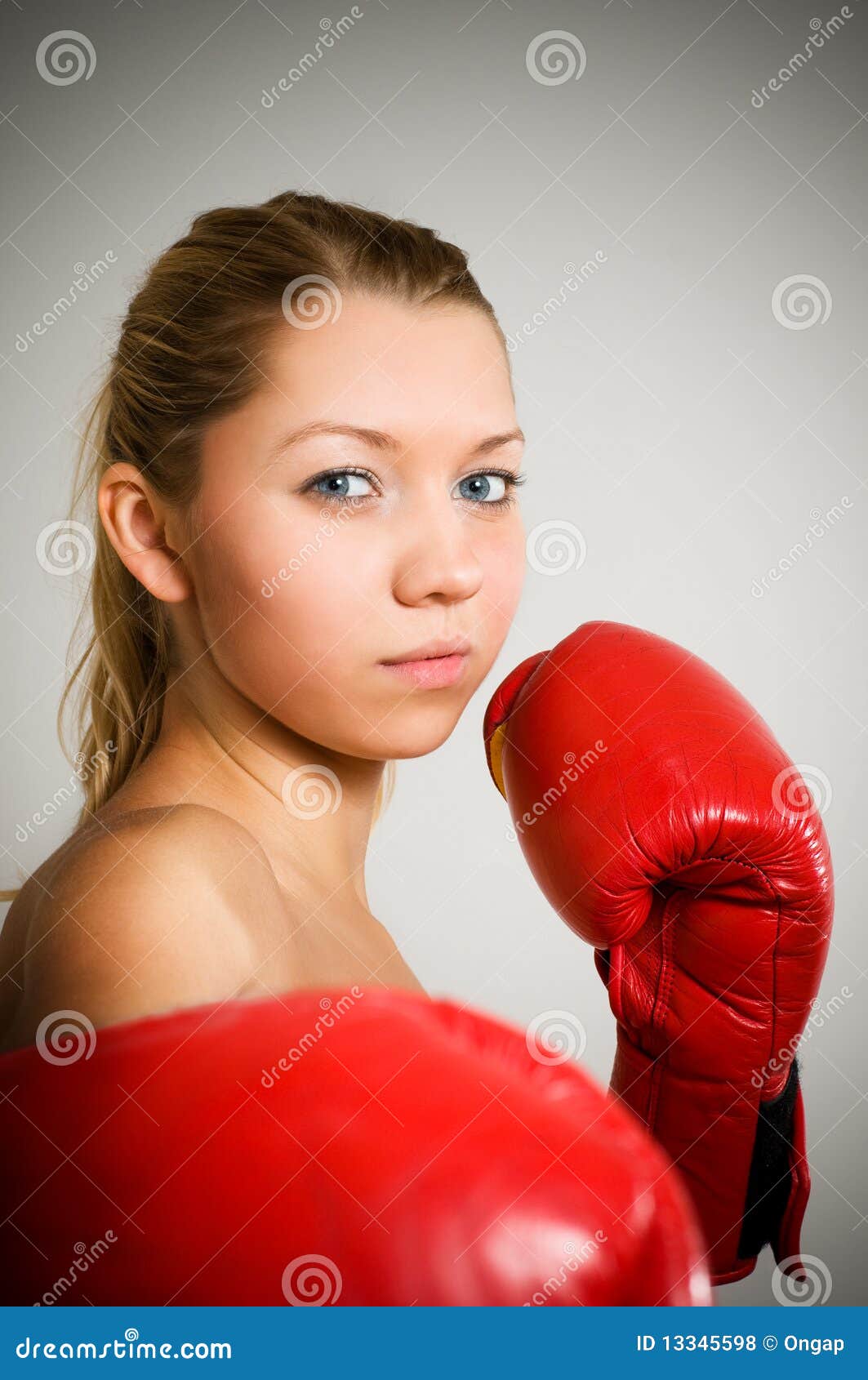 Girl Boxing Gloves Symbol Struggle For Female Rights And Liberties ...