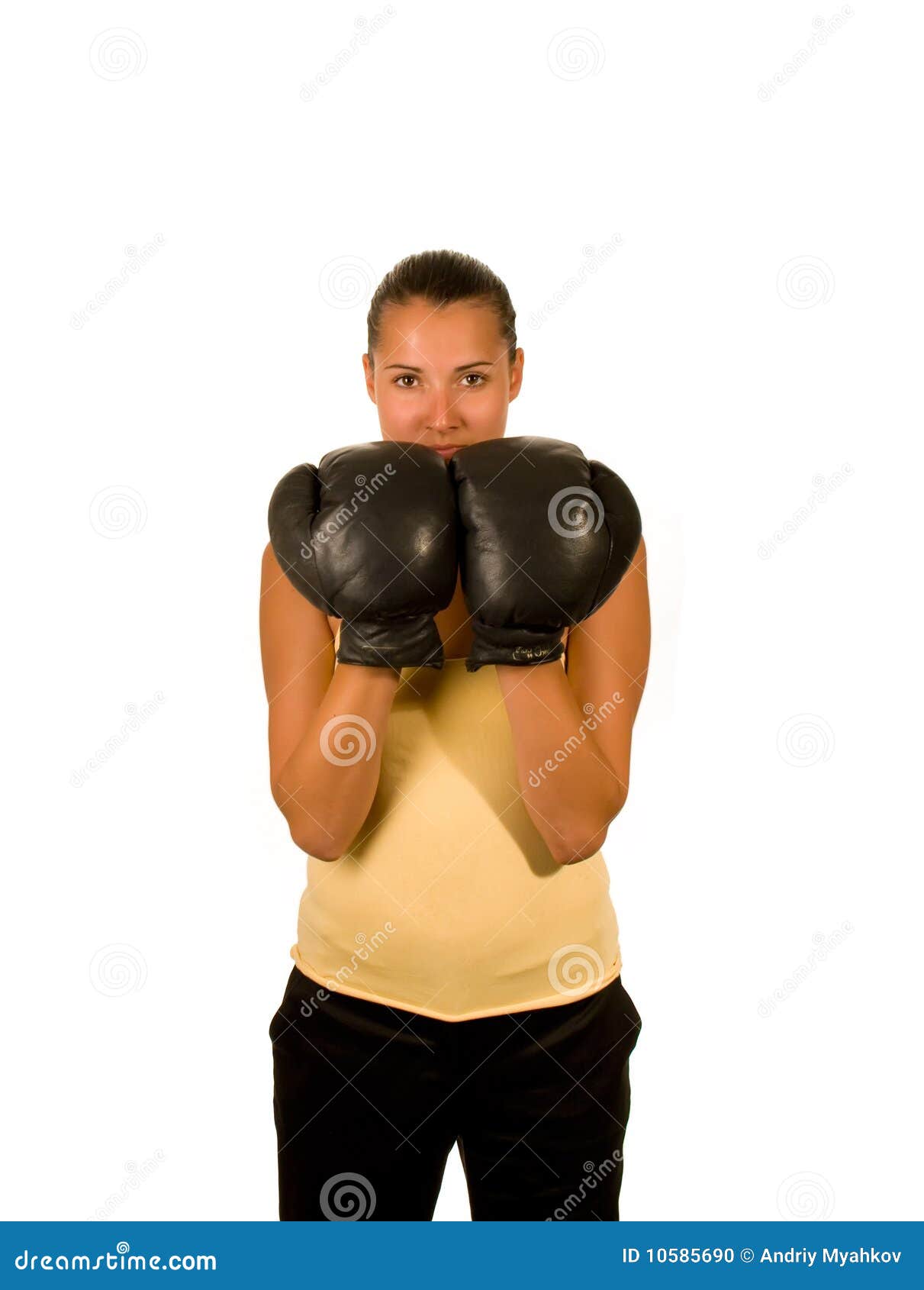 Girl in boxing gloves stock photo. Image of female, cute - 10585690