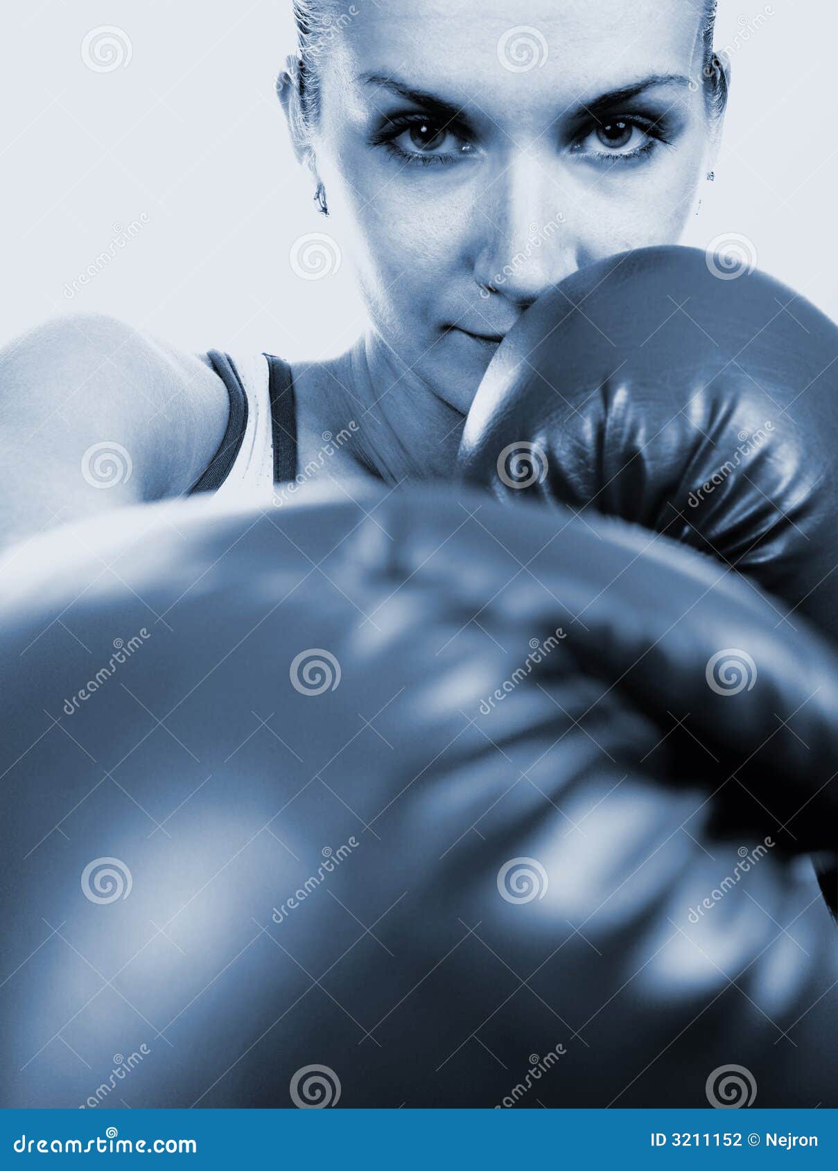 Girl in boxing gloves stock photo. Image of contact, muscular - 3211152