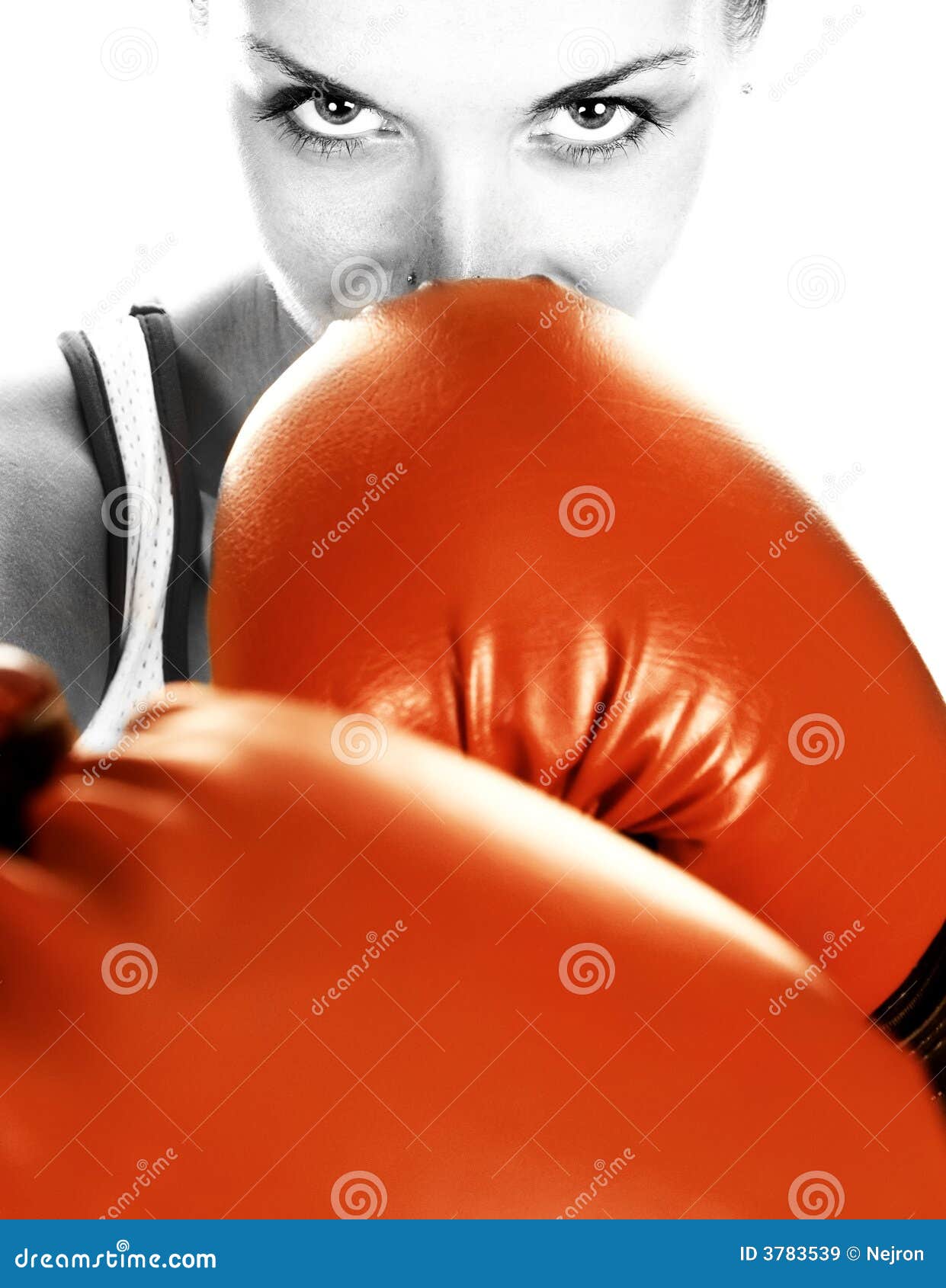 Girl with boxing gloves stock image. Image of health, boxer - 3783539