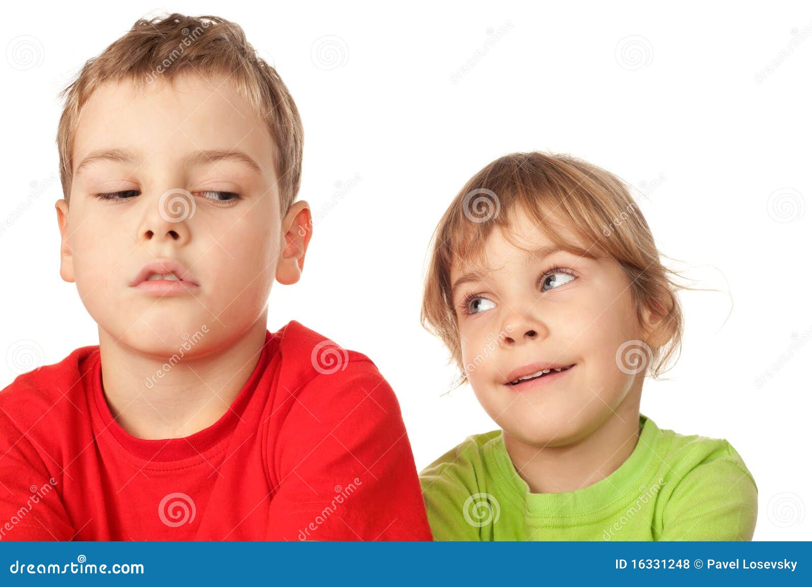 Girl and Boy Exchange Glances between Themselves Stock Photo - Image of ...