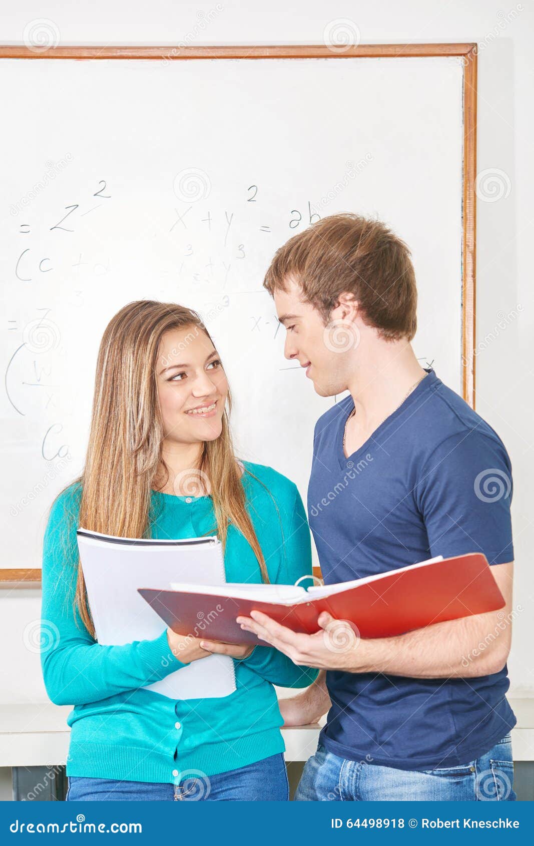 Girl and boy flirting stock photo. Image of student, teenager - 64498918