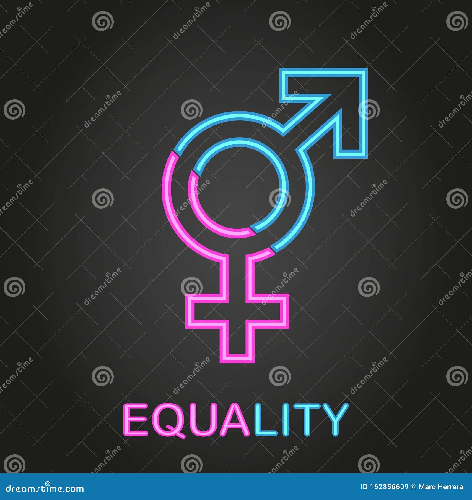 Girl and boy gender sign stock vector. Illustration of blue - 162856609