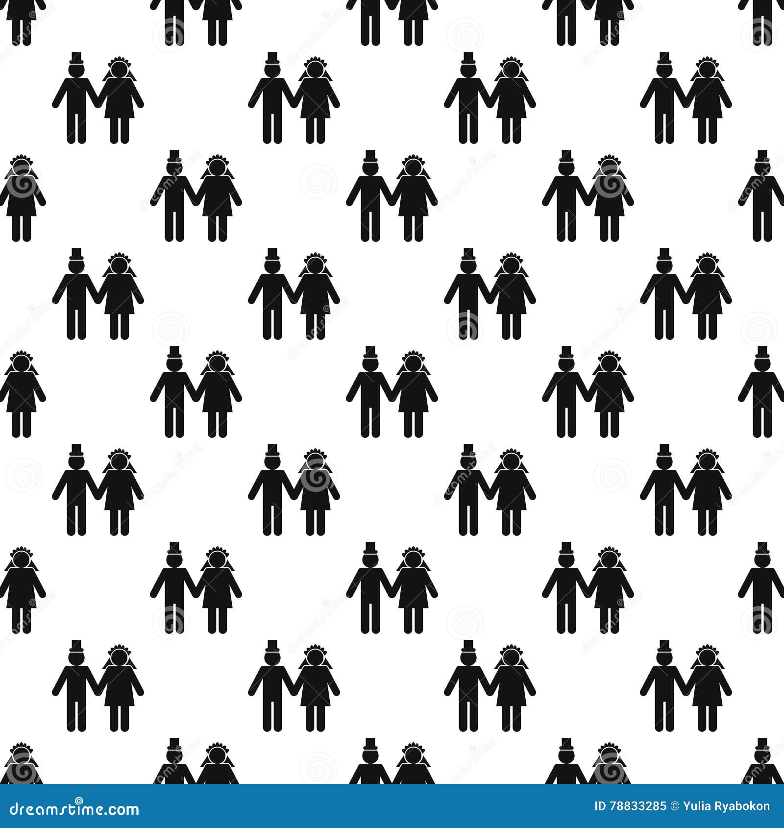 Girl and Boy Pattern Seamless Stock Vector - Illustration of love, door ...