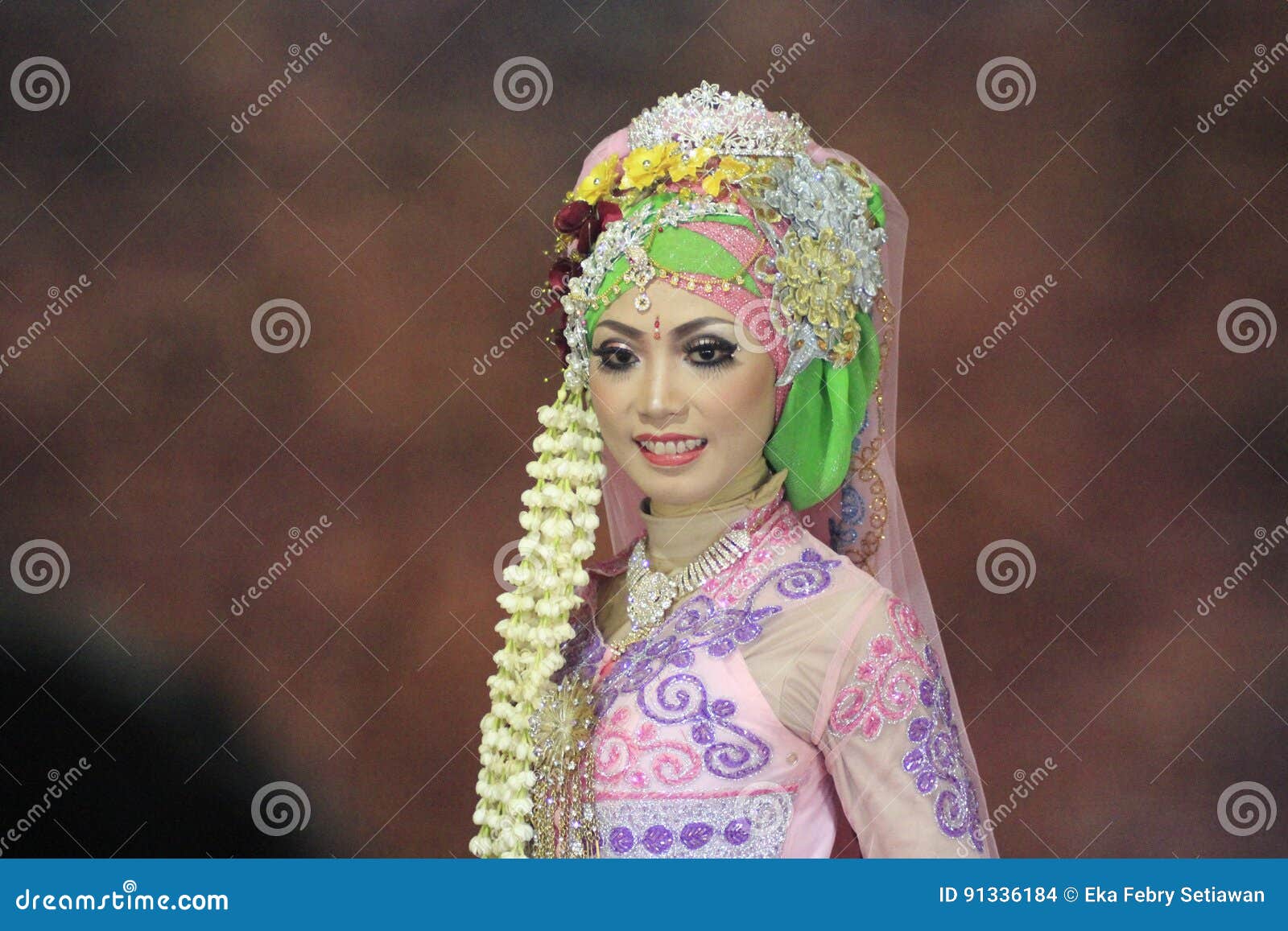 Girl Bride in Wedding Dress Traditional Editorial Stock Image - Image ...