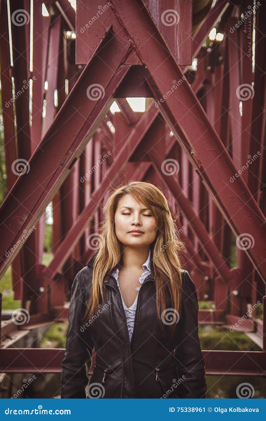 The Girl at the Bridge Piles Stock Image - Image of glamor, business ...