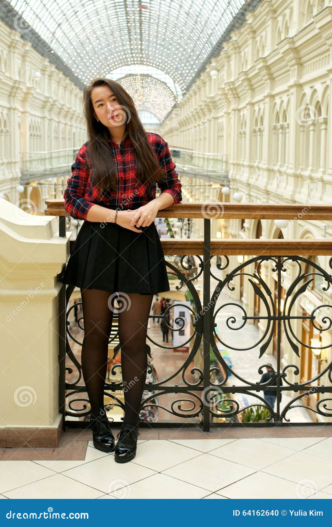 Girl on a Bridge with Railings Stock Photo - Image of posing, balcony ...
