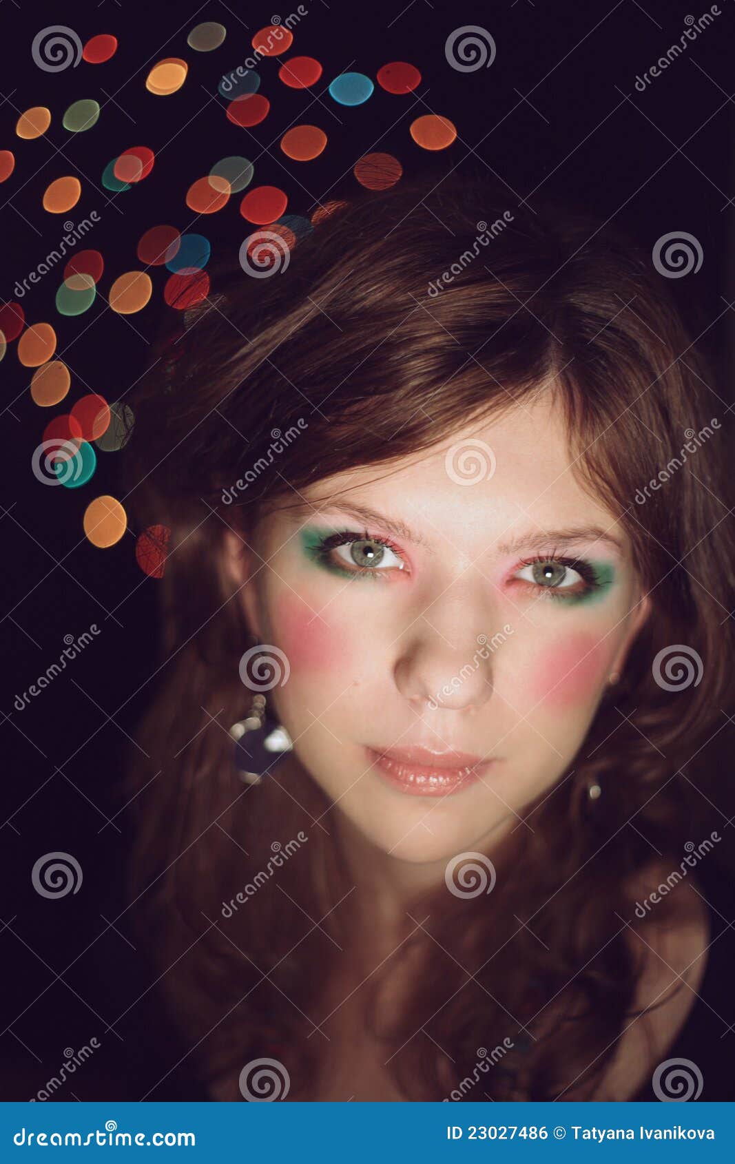 The Girl with a Bright Make-up Stock Photo - Image of gorgeous, eyes ...