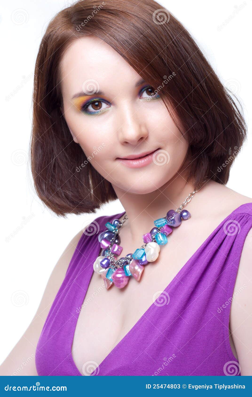 A girl with bright makeup stock image. Image of pretty - 25474803