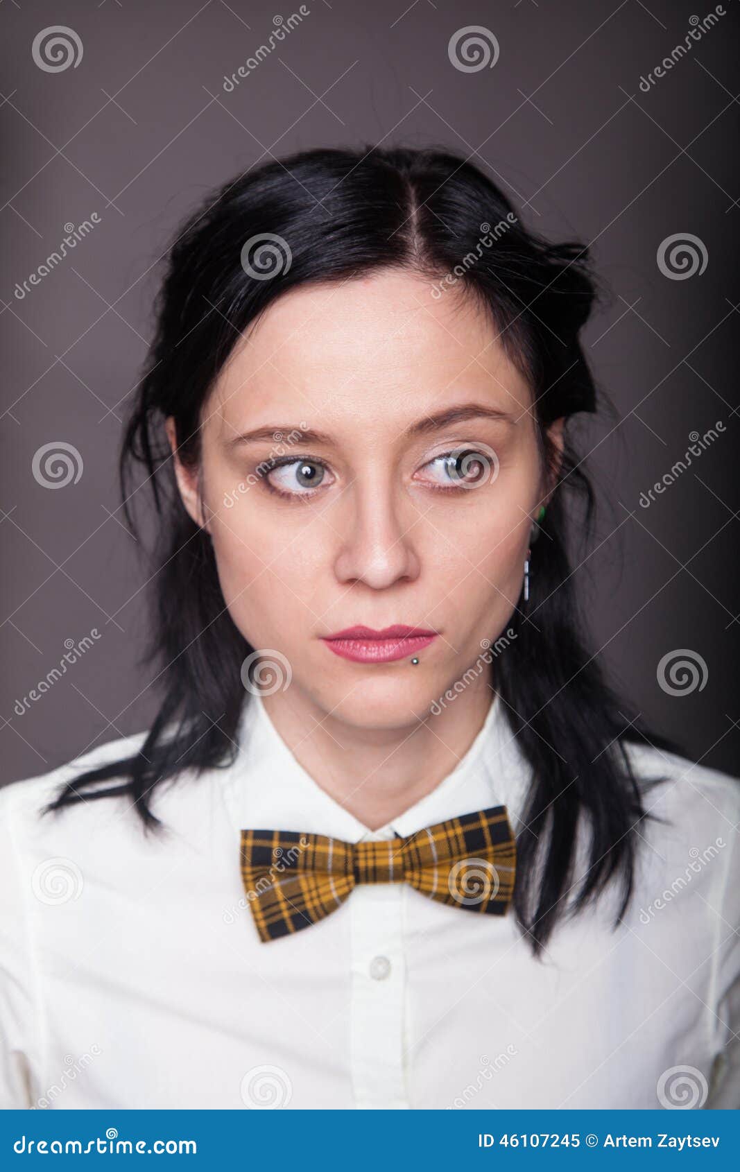 Girl Brunette Office Worker Stock Image - Image of office, receptionist ...