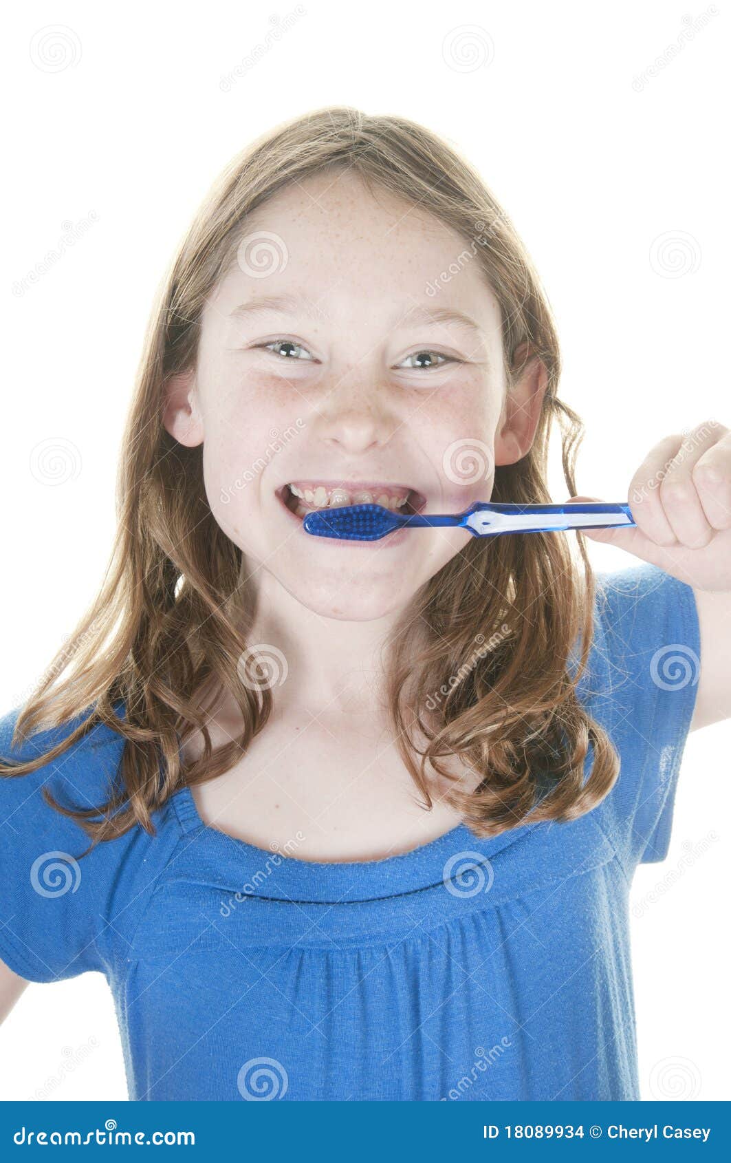 Girl brushing teeth stock photo. Image of teeth, girl - 18089934