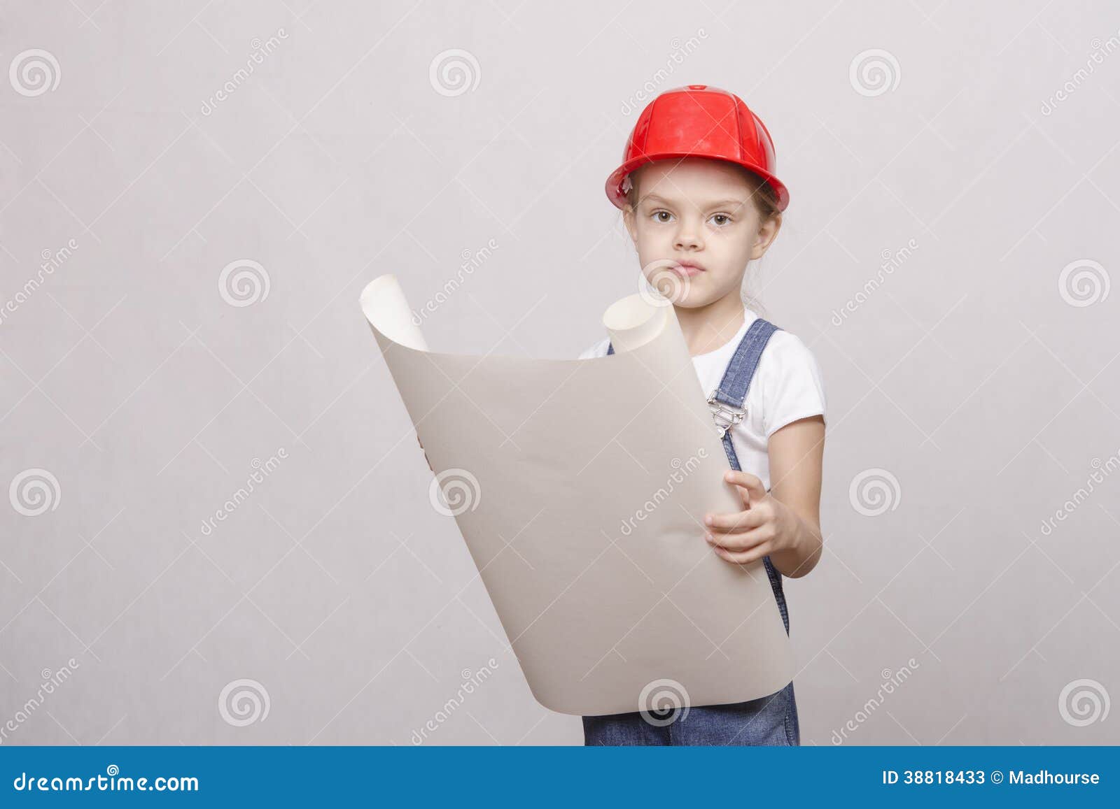 Girl Builder looks drawing stock image. Image of read - 38818433