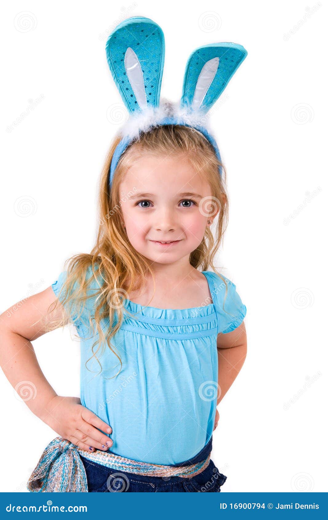 Girl with Bunny Ears stock photo. Image of blonde, caucasian - 16900794