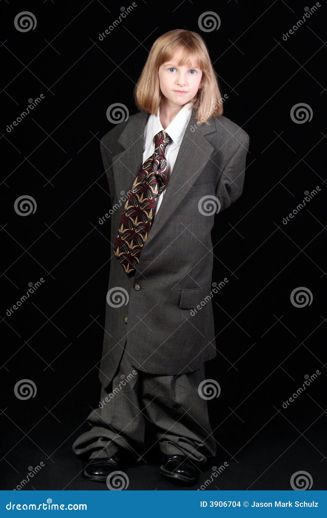 Girl in Business Suit stock photo. Image of black, suit - 3906704