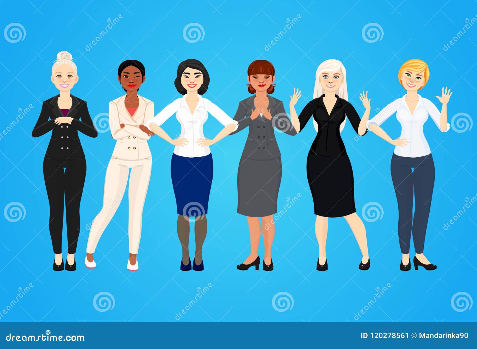 Girl in a Business Suit. Character Design Stock Vector - Illustration ...