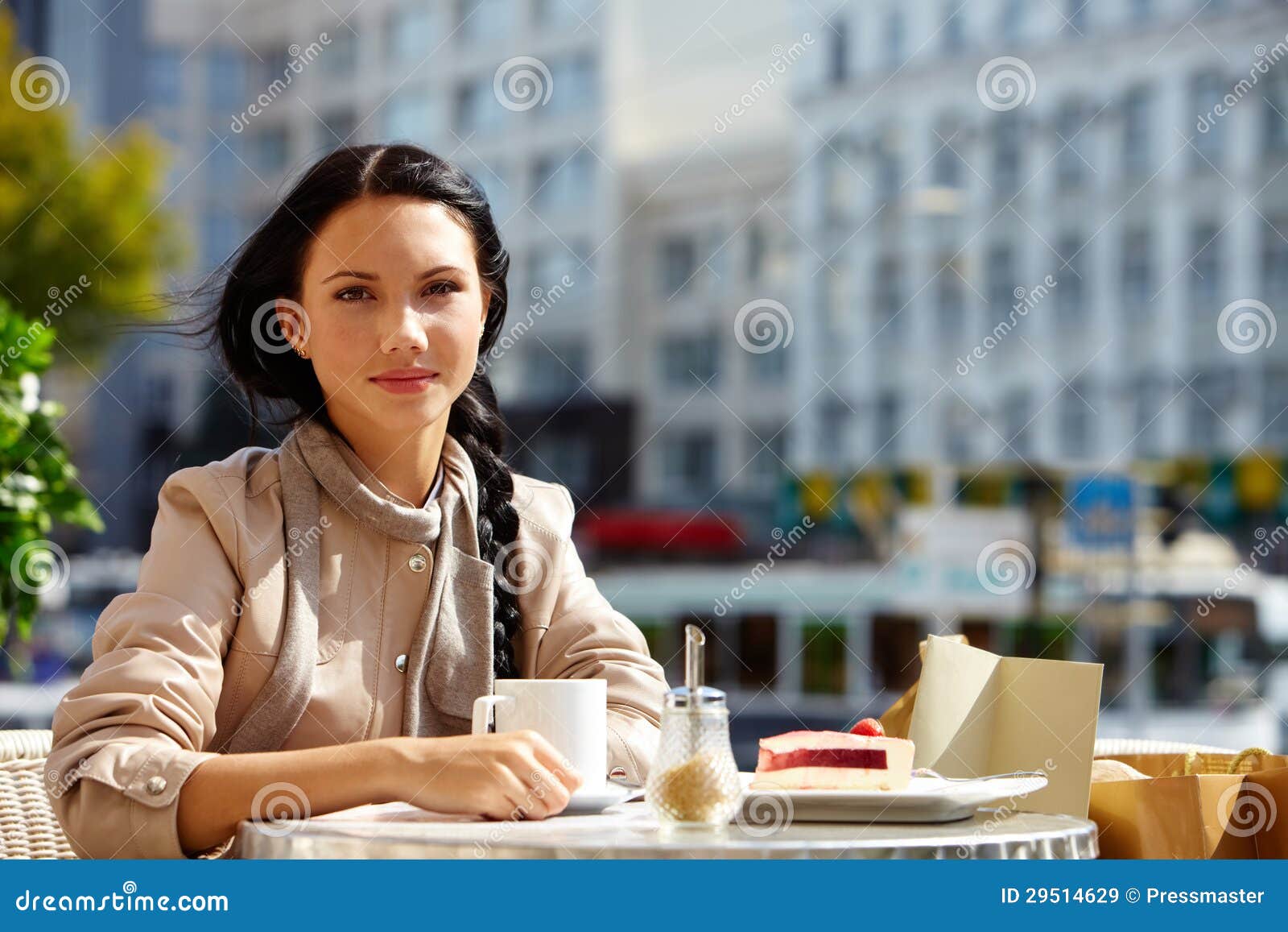 Girl in cafe stock image. Image of gorgeous, charming - 29514629