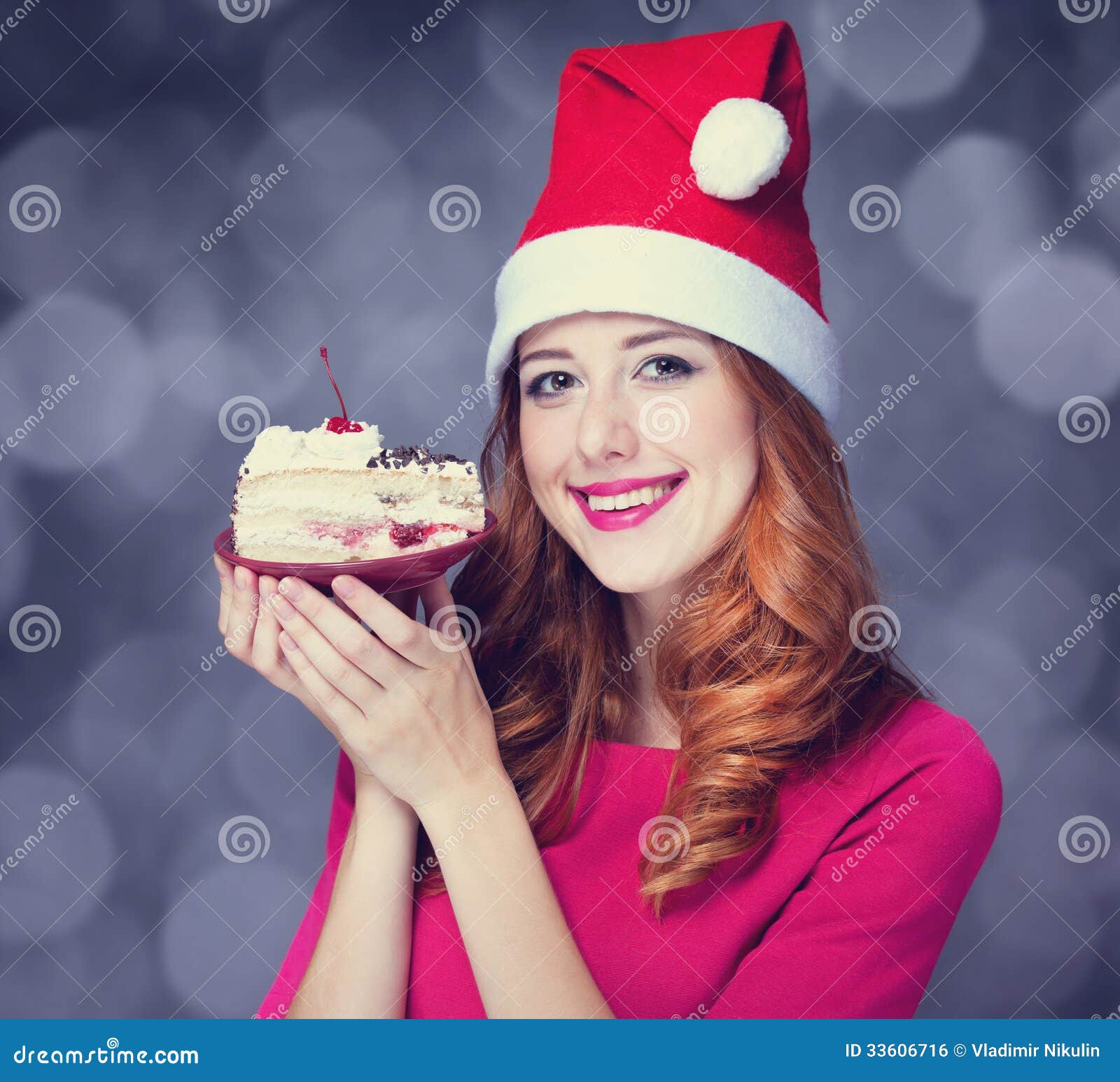 Girl with cake stock photo. Image of style, smile, background - 33606716