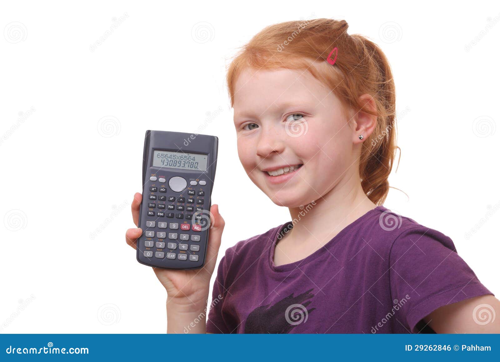 Girl with calculator stock photo. Image of calculating - 29262846