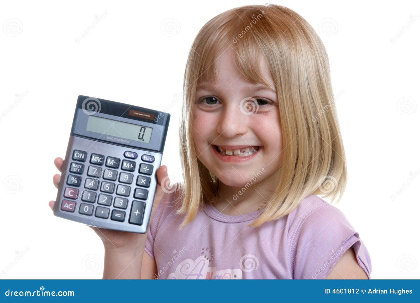 Girl with Calculator stock photo. Image of teen, math - 4601812