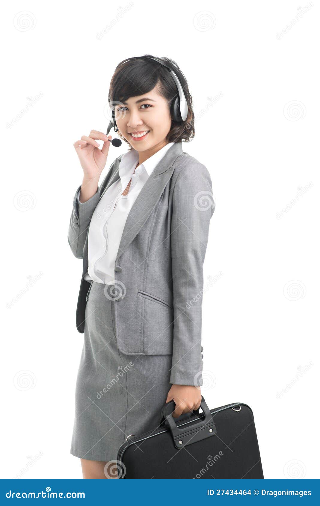 Girl from call center stock photo. Image of beauty, employee - 27434464