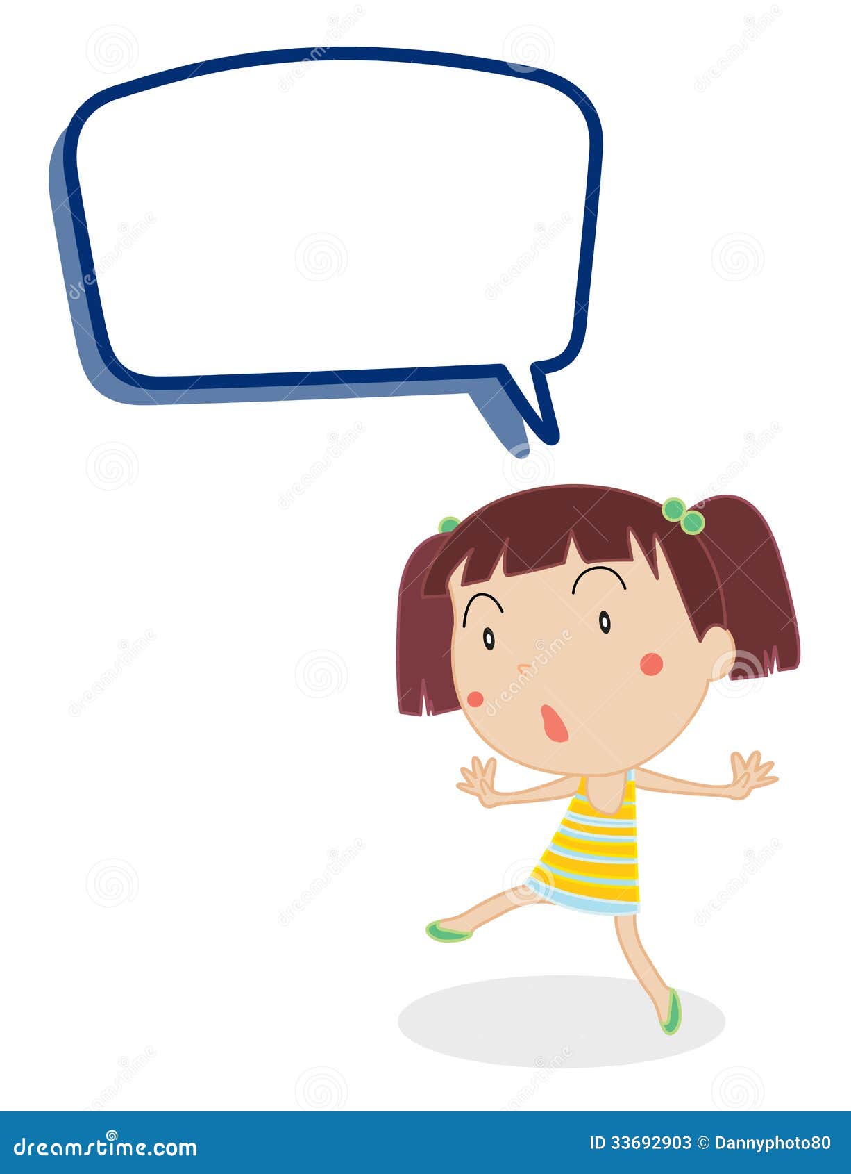 Girl and call out stock illustration. Illustration of communication ...