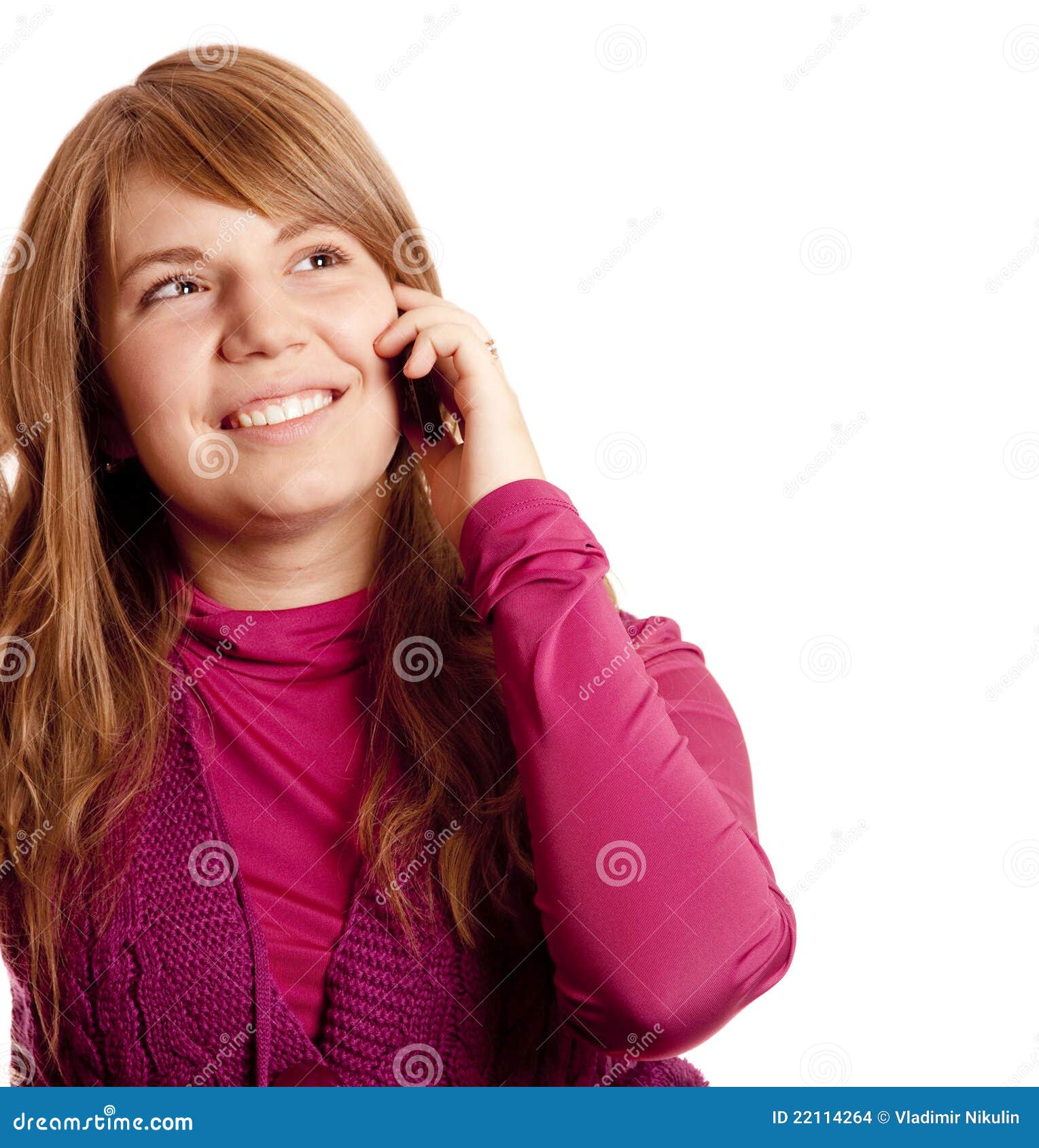 Girl calling by phone stock photo. Image of adolescence - 22114264