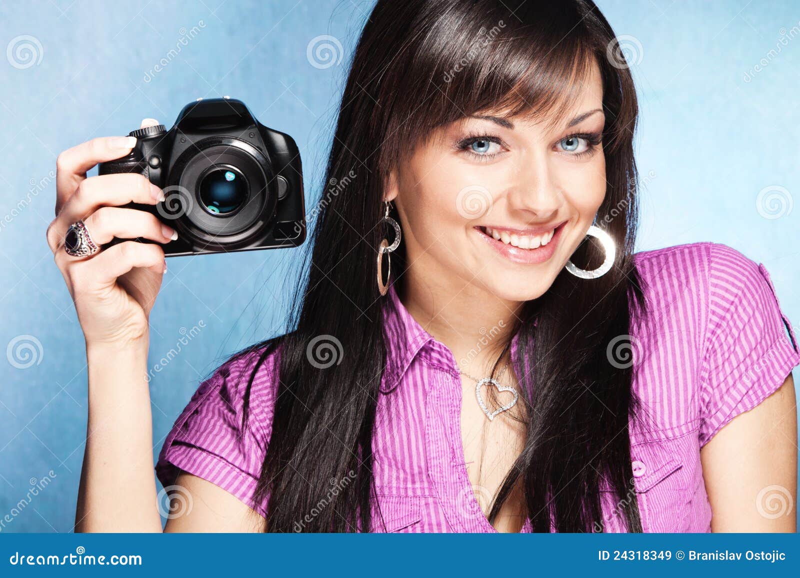 Girl With Camera Royalty Free Stock Images - Image: 24318349