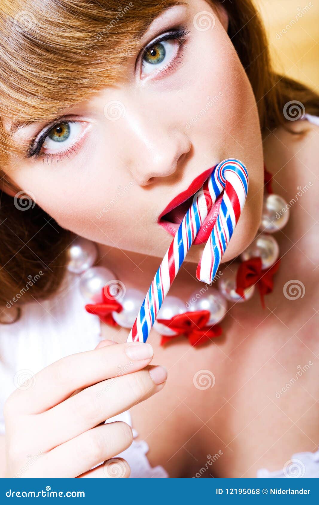 Girl with candy stock photo. Image of femininity, color - 12195068