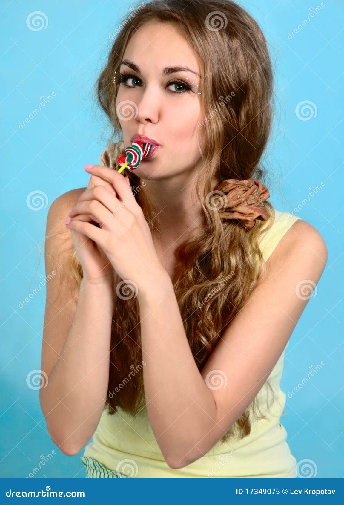 Girl with candy stock image. Image of pretty, beautiful - 17349075
