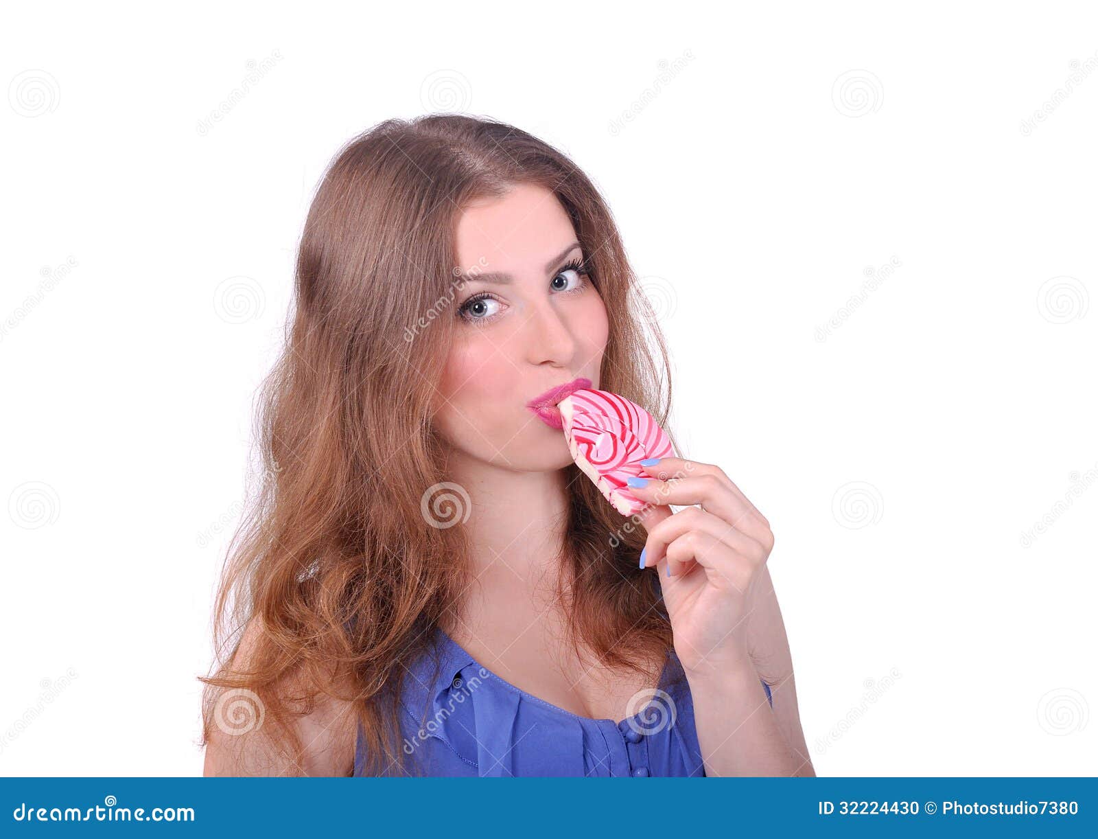Girl with candy stock photo. Image of candy, sweet, food - 32224430