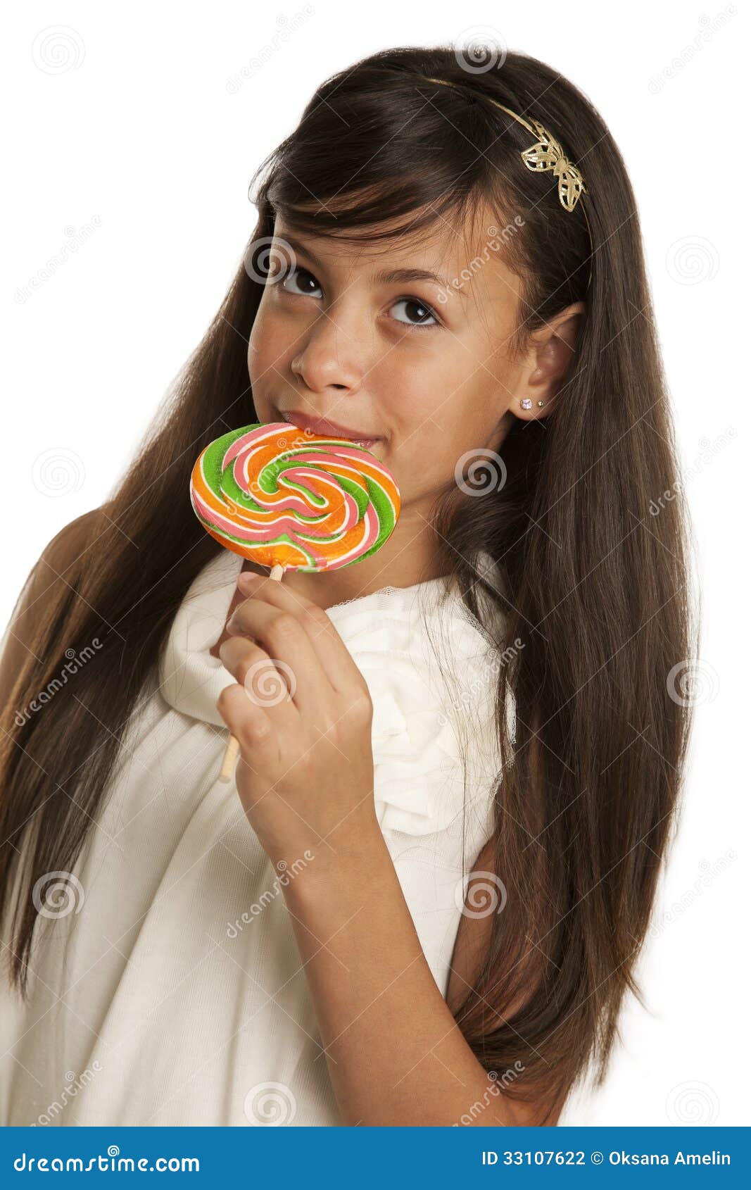 Girl with candy stock photo. Image of carefree, expression - 33107622