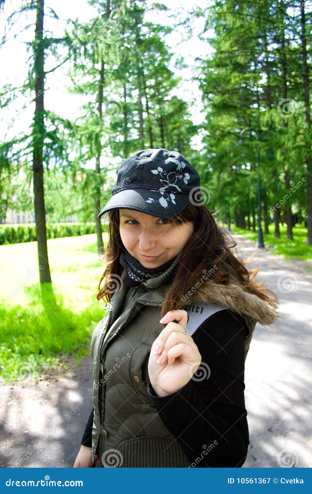 Girl in cap stock image. Image of light, happiness, confidence - 10561367